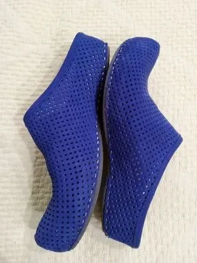 Vialis | Shoes | Vialis Kate Royal Blue Leather Perforated Slipon ...